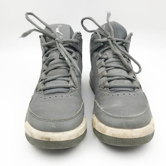 Jordan | Shoes | Air Jordans Flight Kids Gray High Top Sneakers Youth 45 | Poshmark
